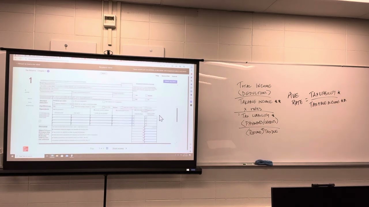 Income Tax Accounting, Fall 2023, chapter 1, tax return problem help