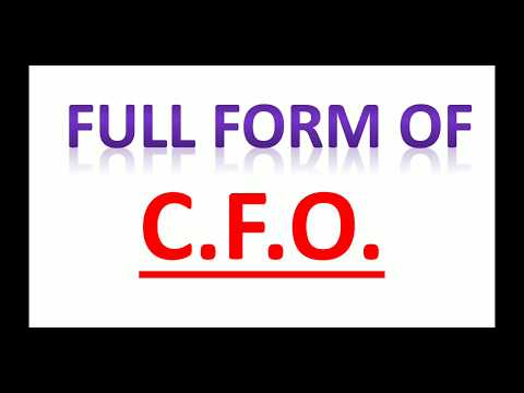 CFO ,full form of CFO