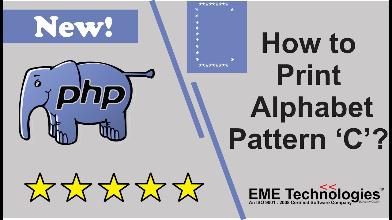 Write a PHP Program to Print Alphabet Pattern 'C'