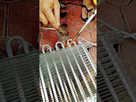 repair Refrigerator Leakage evaporator soldering Aluminum U bend pipe