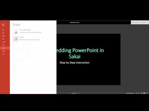 Embedding PowerPoint Presentations in Sakai