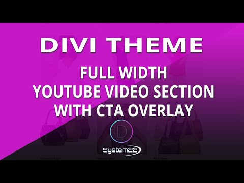 Divi Theme Full Width YouTube Background Section With CTA Overlay ????