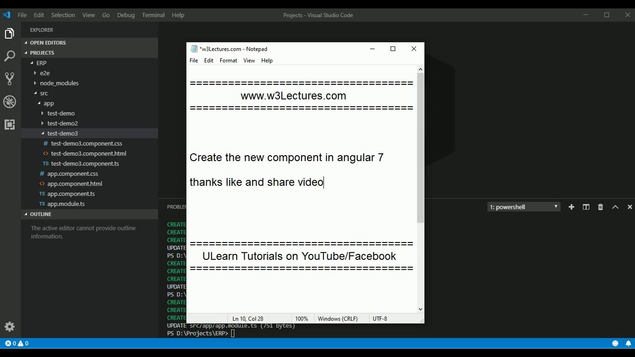 Create the new component in angular Tutorial 7