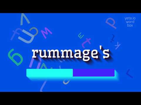 HOW TO PRONOUNCE RUMMAGE'S? #rummage's