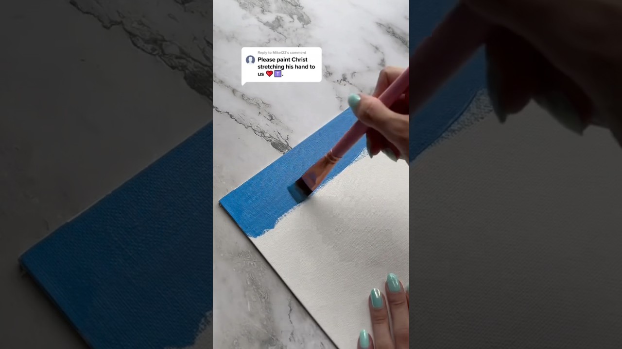 Painting Jesus Christ for a Christian friend ✝️❤️🖼️. #christ #jesuschrist #christian #christianity