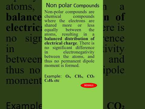 Non Polar compounds #basicchemistry #chemistry