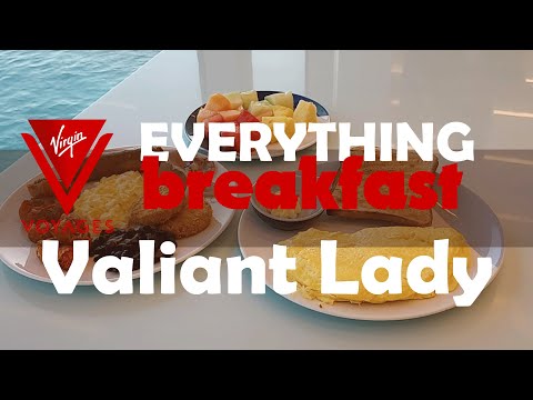 All the Breakfast Food on the Valiant Lady Virgin Voyages December 2022