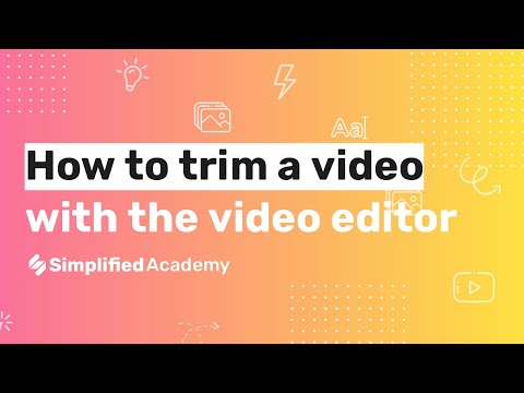 How to trim a video with Simplified's video editor tool