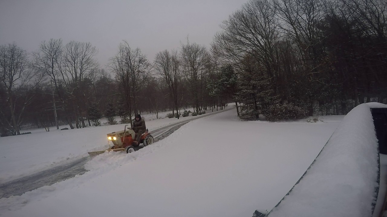 sears suburban 10 finally plowing some snow.