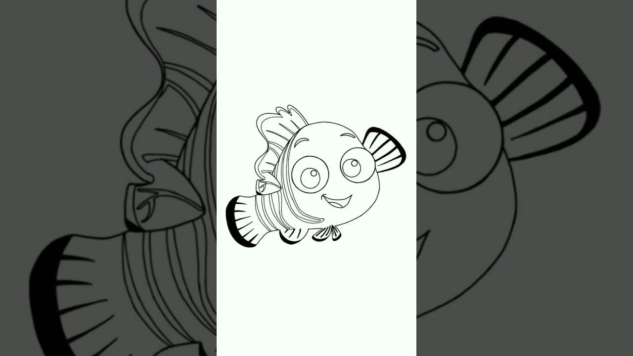 Drawing Finding Nemo | Digital Art Process | #shorts #youtubeshorts #ytshorts #youtube #digitalart
