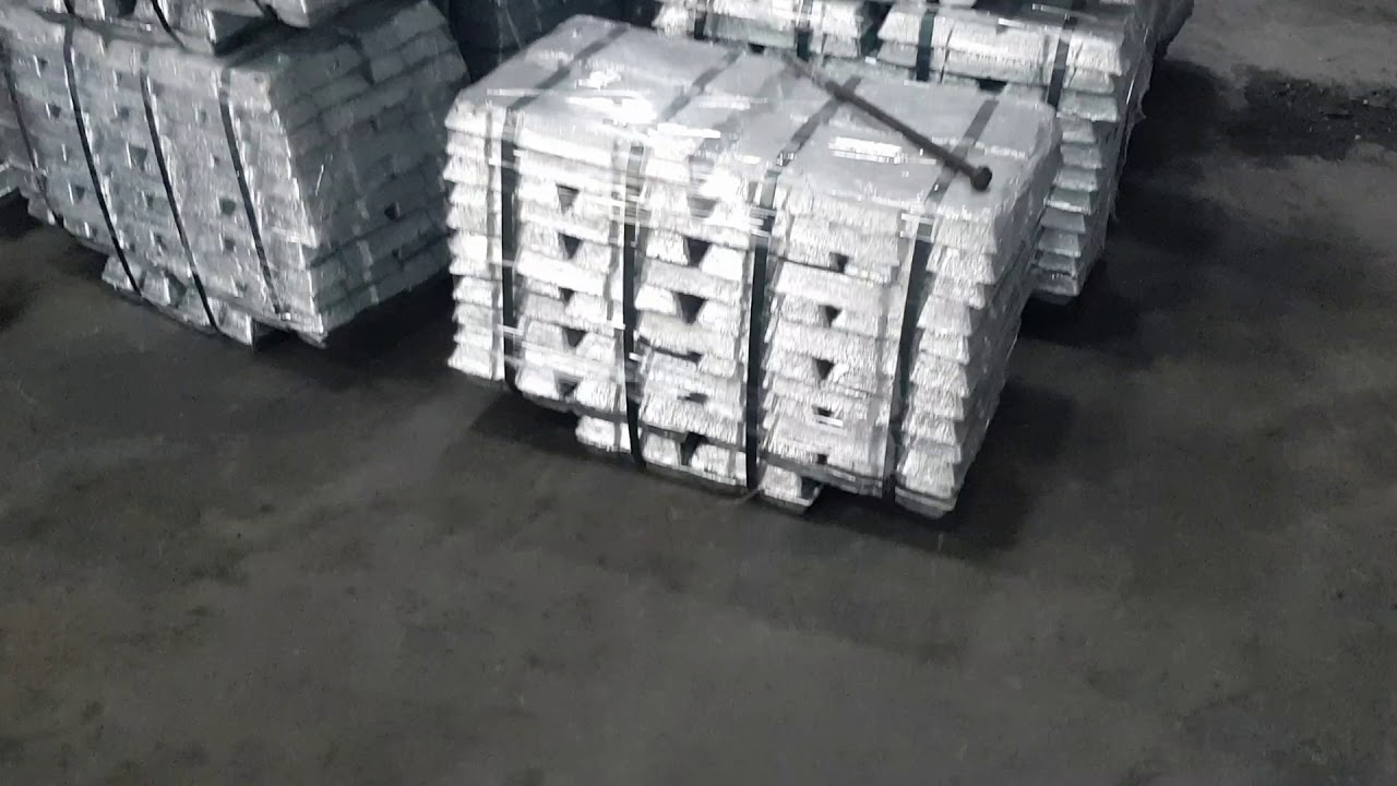 Zinc Ingots broken & stock