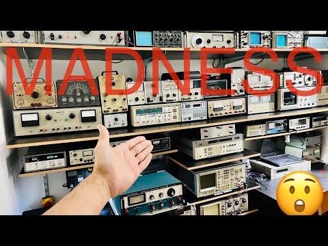First look at my test equipment hoarding! HP, Agilent, Fluke and Tektronix crazyness in my workshop!