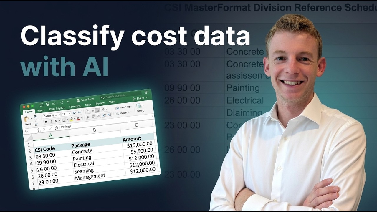 How to Structure Construction Cost Data with AI (CSI MasterFormat / ICMS)