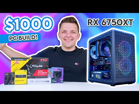 Budget $1000 Gaming PC Build 2023! 😄 [RX 6750XT Build Guide]