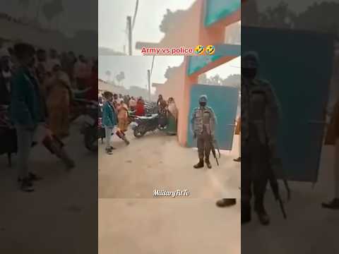 Army vs police 🤣😱 #army #armylover #tranding #shorts