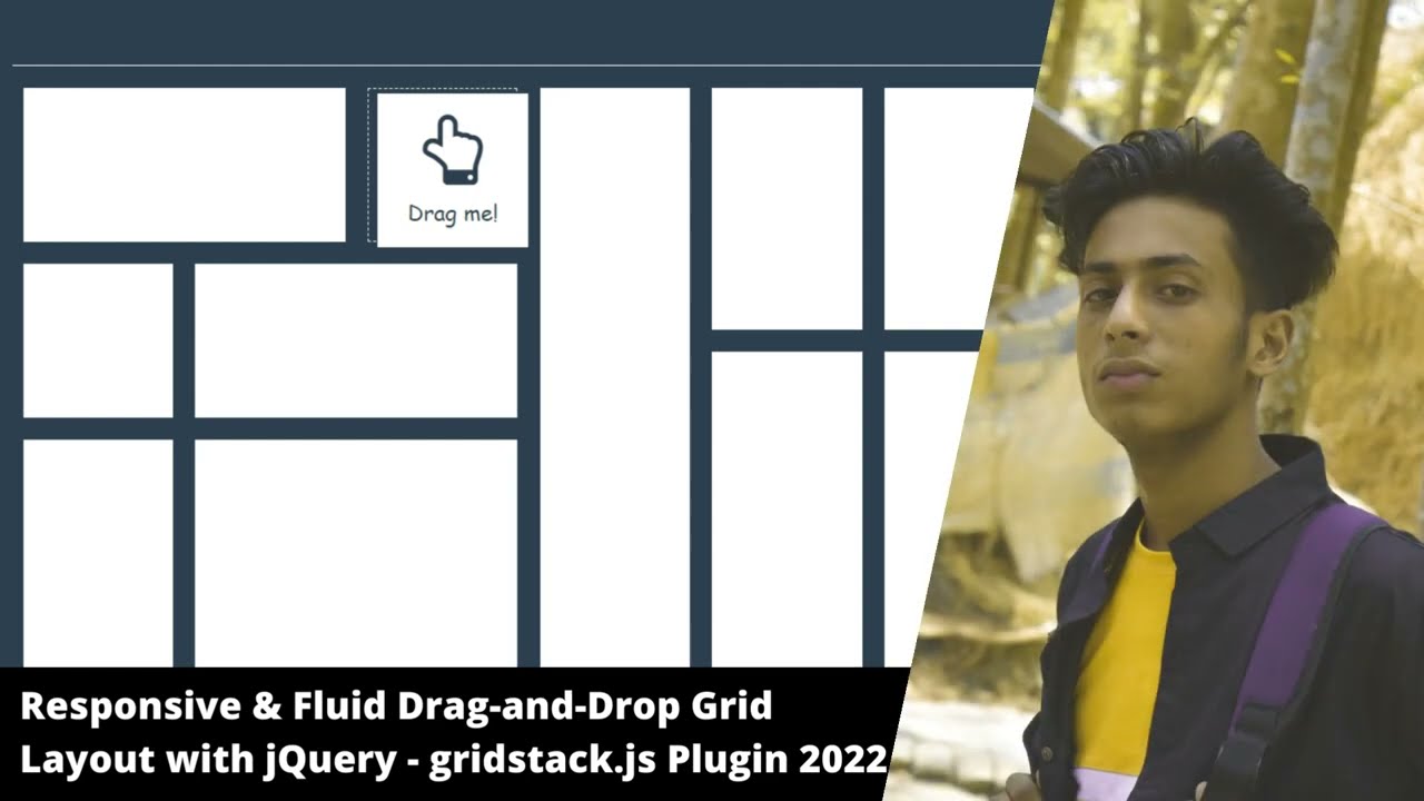 Responsive & Fluid Drag and Drop Grid Layout with jQuery gridstack js Plugin 2022 | jishaansinghal