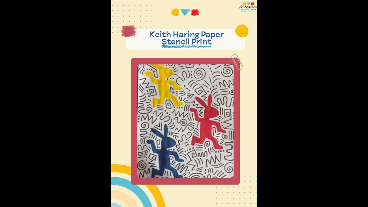 Keith Haring Inspired Print With Paper Stencil | Art Lesson Plan