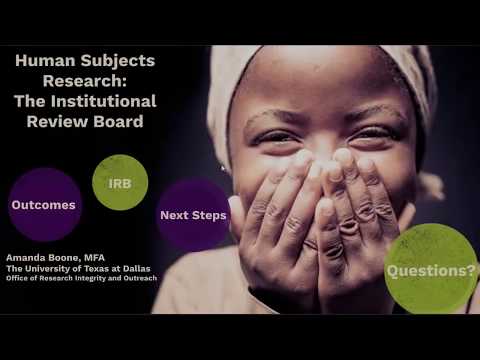 Institutional Review Board 101 Webinar