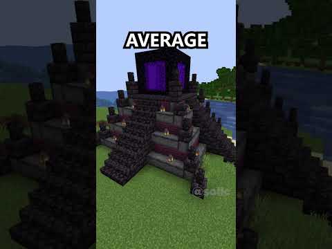 Nether Portal at Different Levels 😱 #shorts
