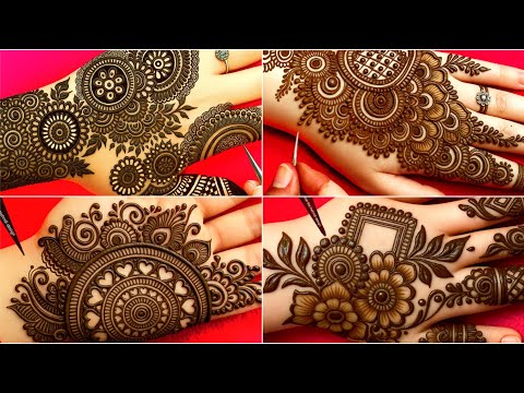 Top - 4 Easy Arabic bridal fronthand mehndi design | Simple mehndi design | mehndi designs | mehndi