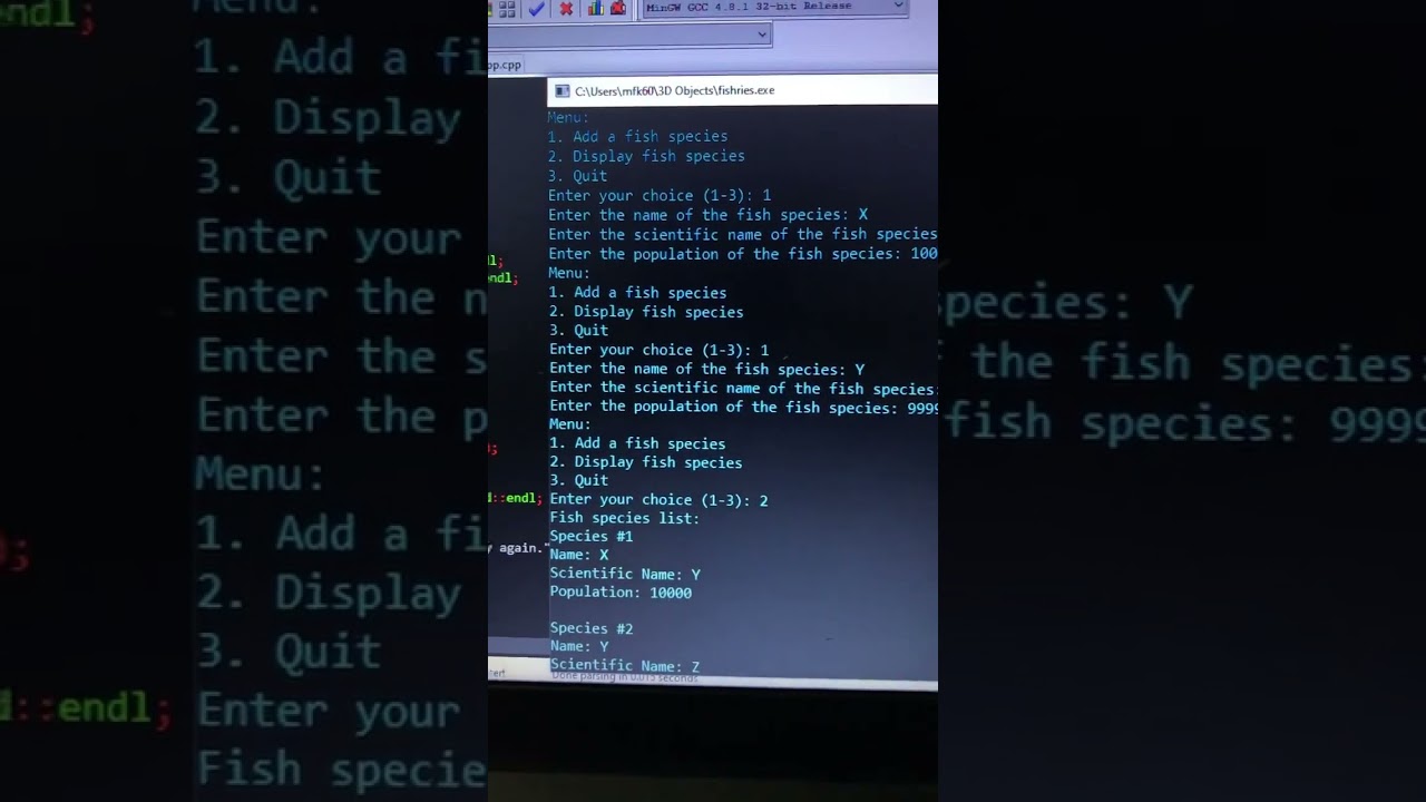 fish farm c++ #coding #cpp #code #codemasters #codinglife #codingninja #coderstokyo #coders