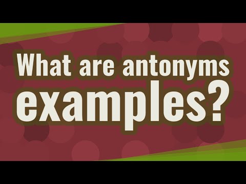What are antonyms examples?