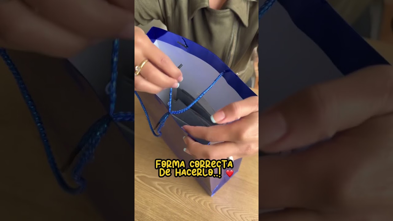 Sabias que esta es la forma correcta de cerrar tus bolsas de regalo..! #regalos #detalles #ideas