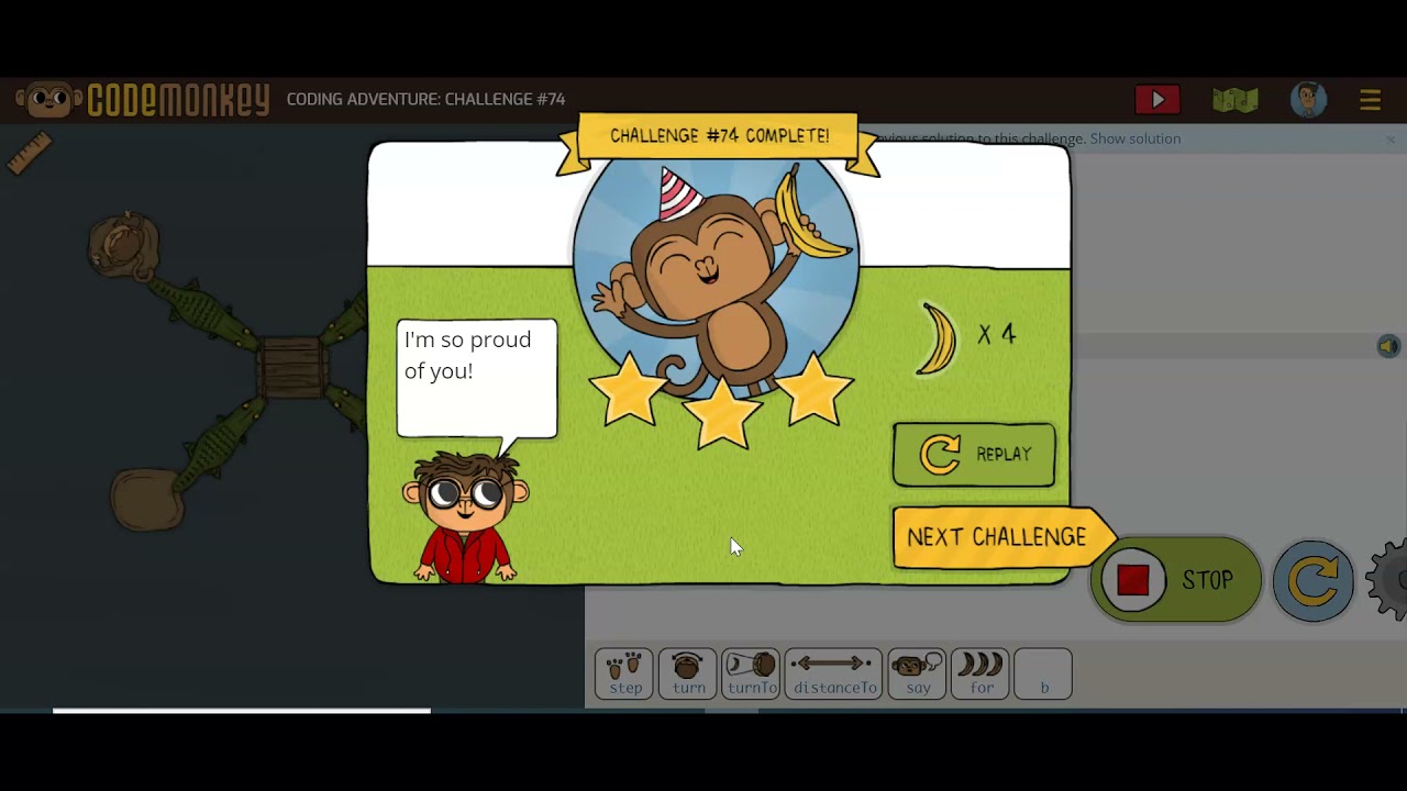 Code Monkey Adventure Challenges 73-75