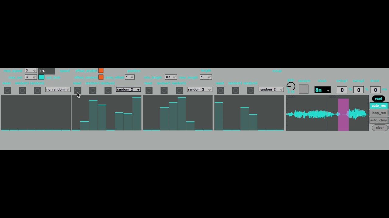 Max/MSP beat slicer with multislider #3