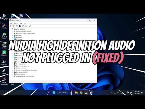 NVIDIA High Definition Audio Not Plugged In (FIXED)