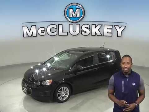 A13543ET Used 2016 Chevrolet Sonic LT FWD 4D Hatchback Black Test Drive, Review, For Sale -