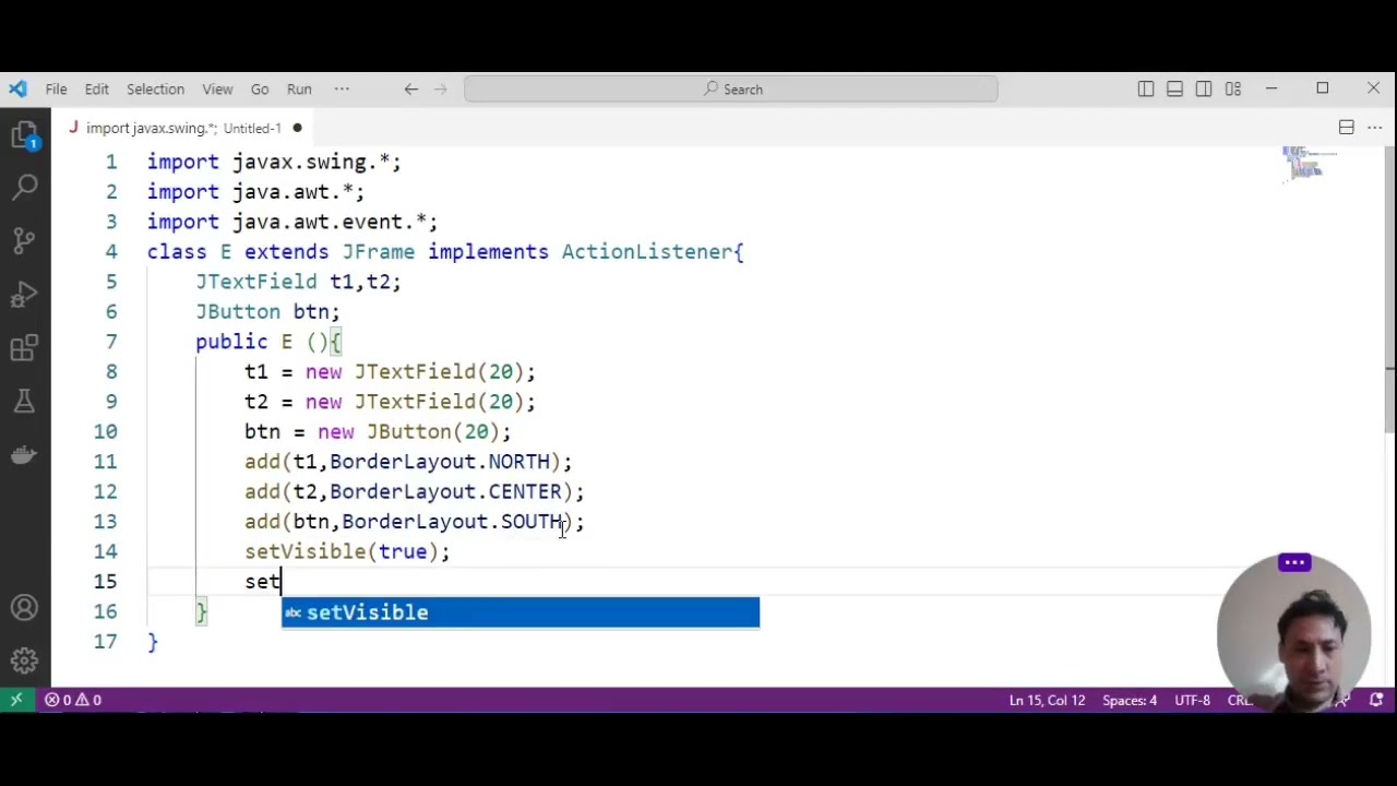 Add Two Numbers using JAVA Swing UI