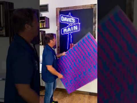 Dave's On Main Barbershop Sign by Custom Neon® #interiordesign #customsigns #barbershop #ledneon