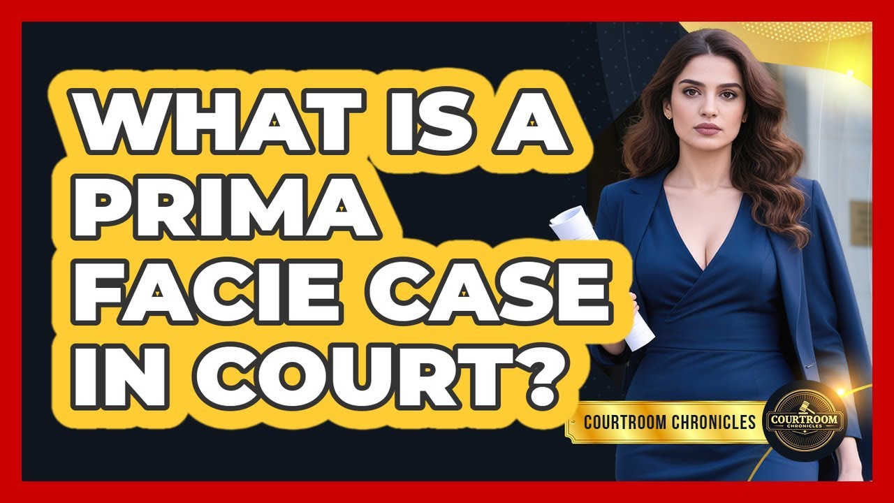 What Is A Prima Facie Case In Court? - Courtroom Chronicles