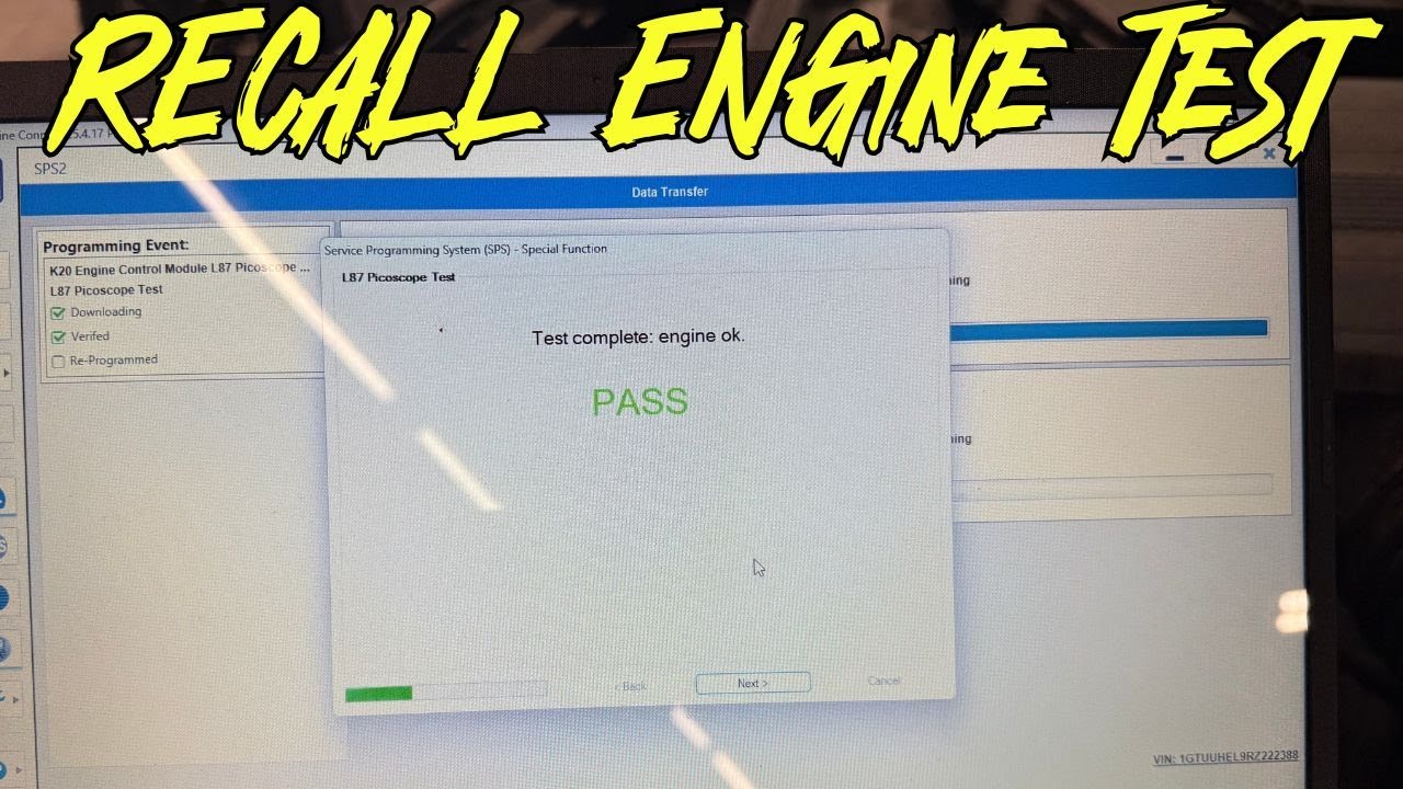 GM Tech Shows L87 Recall Picoscope Test for N252494000