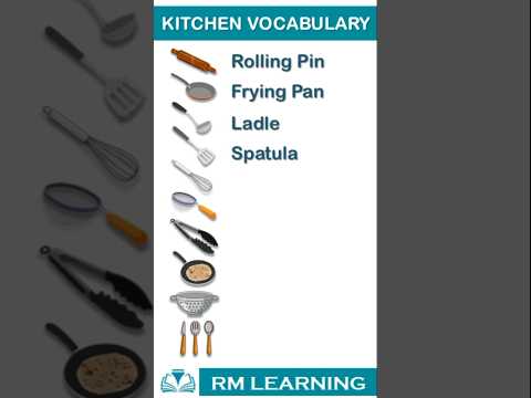 Kitchen Vocabulary in English / Kitchen Utencils Vocabulary