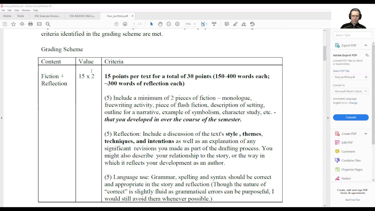 Final Portfolio Assignment Instructions