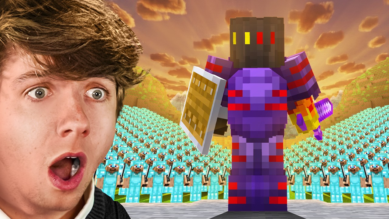 1000 Hunters vs Minecraft's Deadliest Players