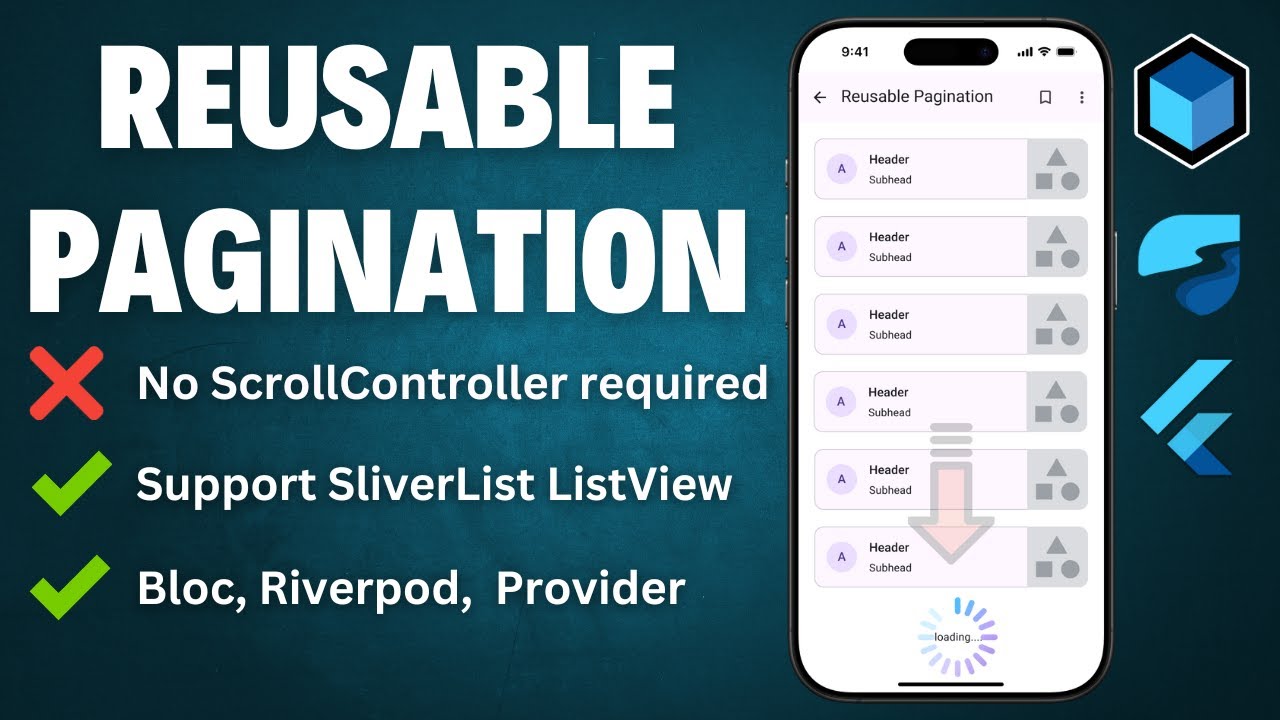 Flutter Infinite Scrolling Pagination For ListView SliverList | No ScrollController
