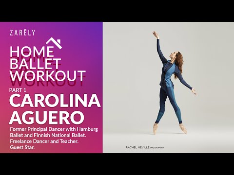 Carolina Aguero, former Principal Dancer with Hamburg Ballet. Barre and dynamic combinations