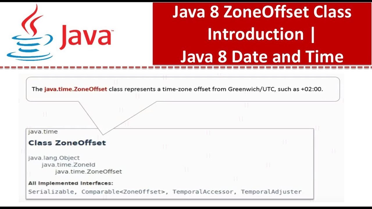 Java 8 ZoneOffset Class Introduction | Java 8 Date and Time | Java Date and Time
