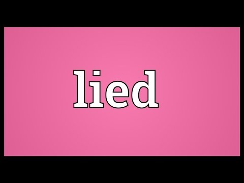 Lied Meaning