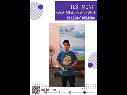 Testimoni kegiatan workshop antibullying bersama komuba educare #komubaeducare