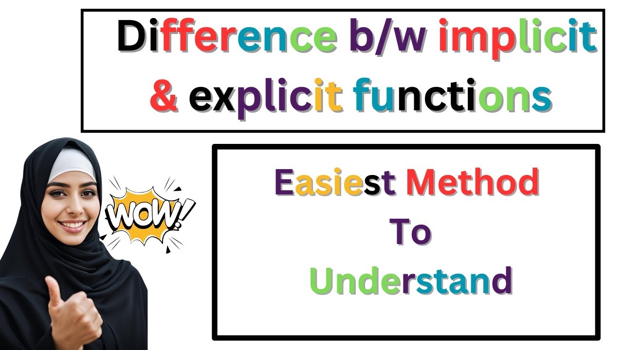 Difference Between implicit and Explicit |DAE Math |Easiest Maths