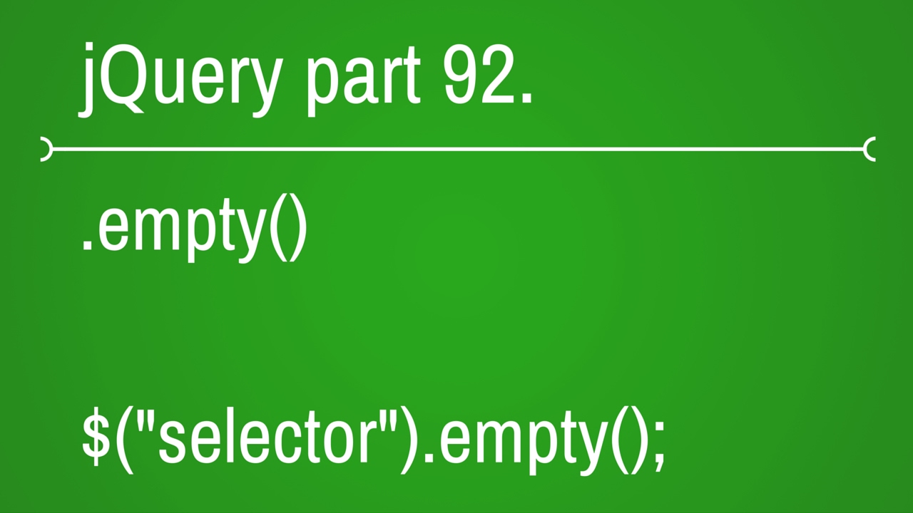 jquery empty function - part 92
