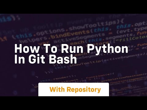 How to run python in git bash
