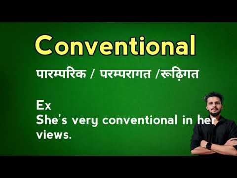 Conventional meaning in Hindi