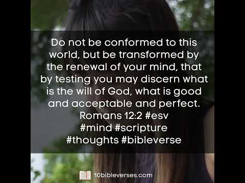 Bible Verses on the Mind Romans 12:2 Transformed by the renewing of your mind #shorts #bibleverse