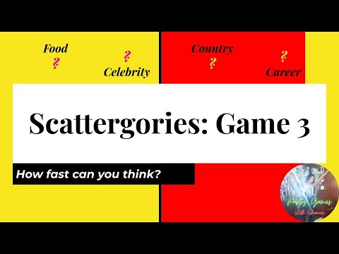 Scattergories/Words Beginning With.../Quick Thinking/Word and Letter Puzzle Challenge - Game 3