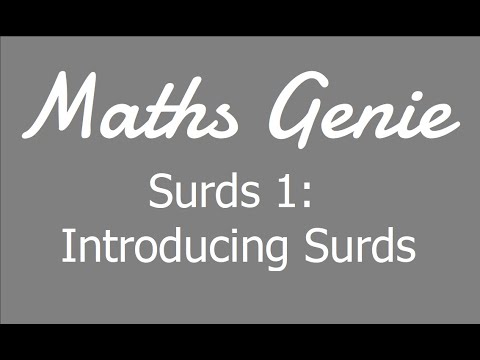 Surds 1 Introducing Surds